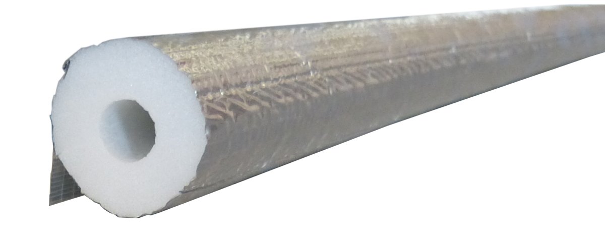 Isolering, UV bestandig med ALU-film, 7/8", 1 m - Stive kobberrør og ...
